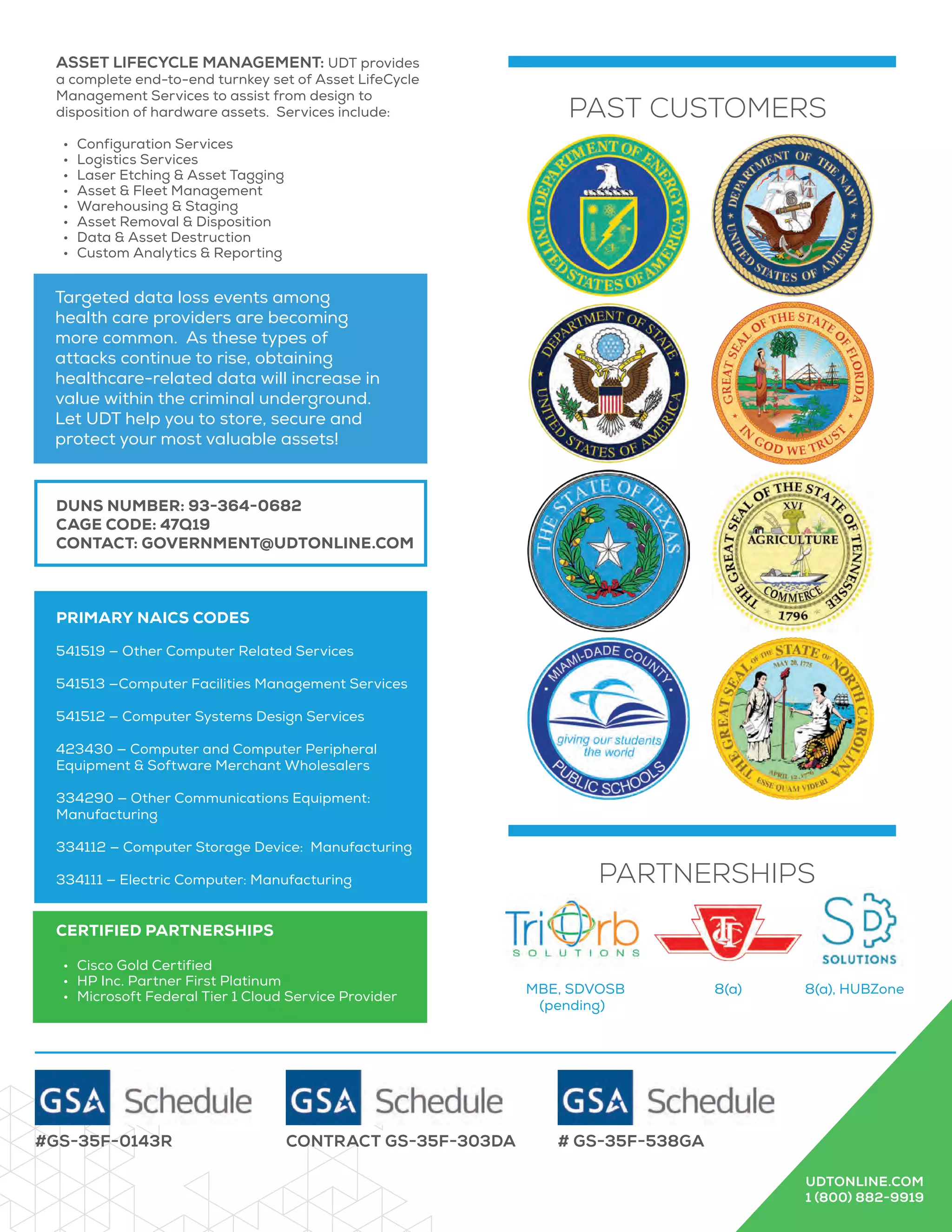 UDT - Government and Healthcare | PDF