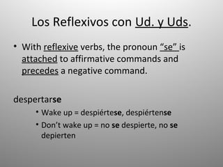 Ud, uds, nosotros commands | PPT