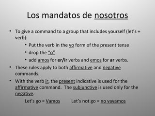 Ud, uds, nosotros commands | PPT