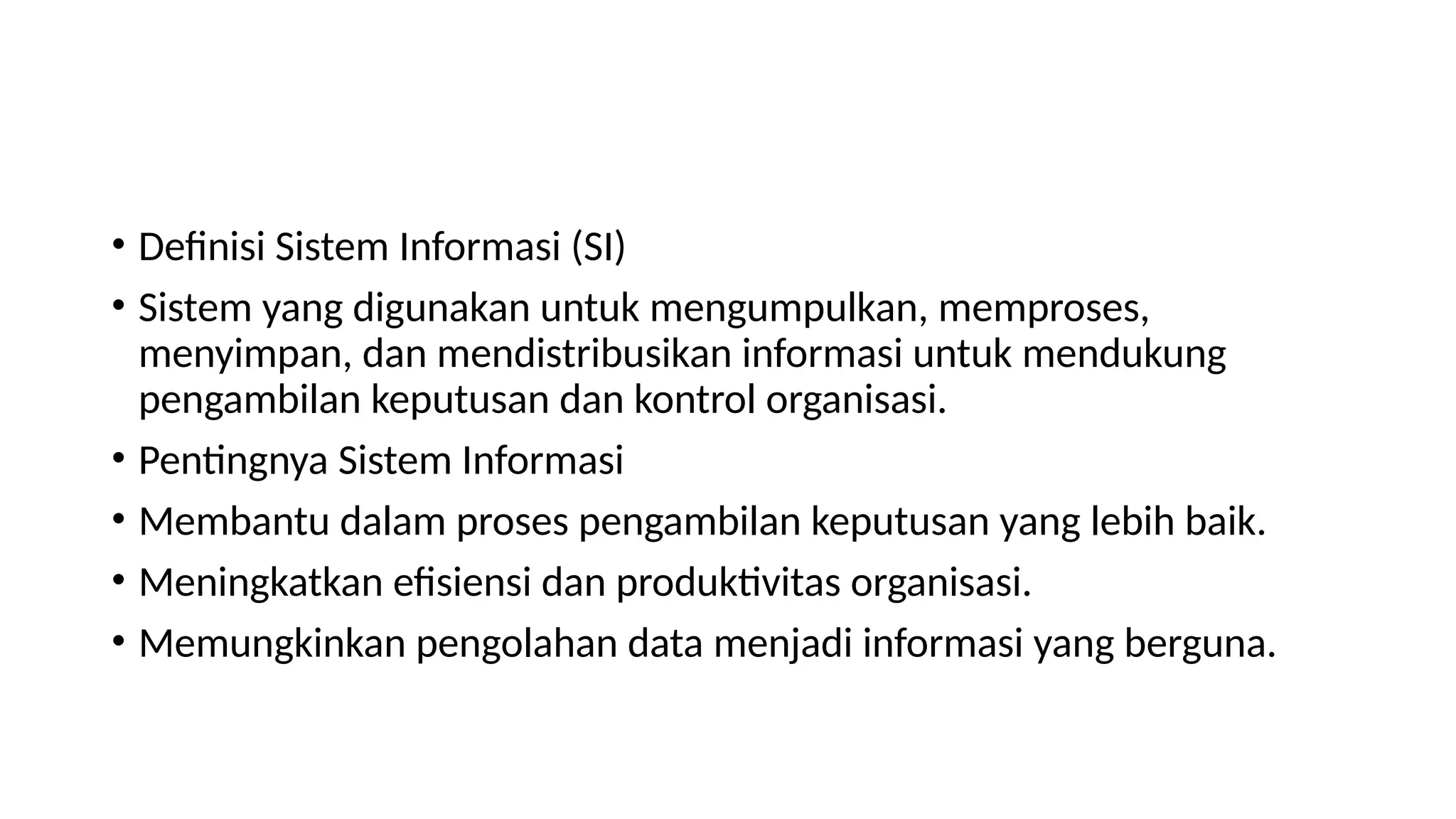 pengertian tentang sistem informasi pada | PPTX