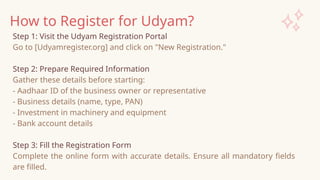 Udyam Registration A Gateway to Growth and Support for MSMEs.pptx