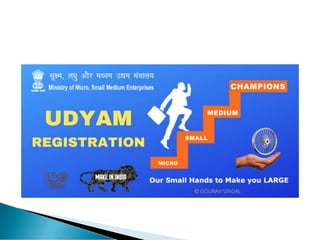 UDYAM REGISTRATION PPT | PDF