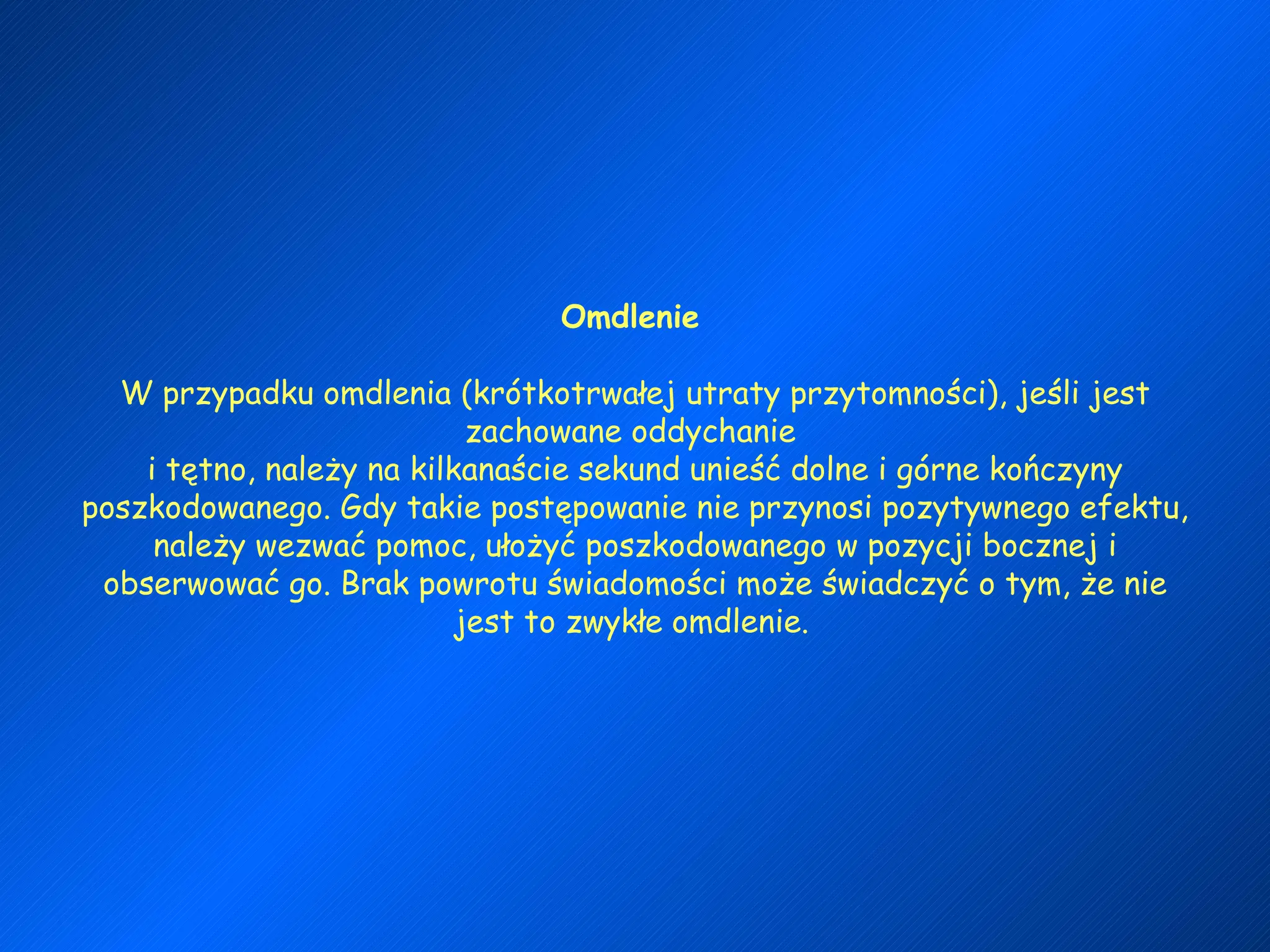Udzielanie Pierwszej Pomocy Prezentacja1 | PPT