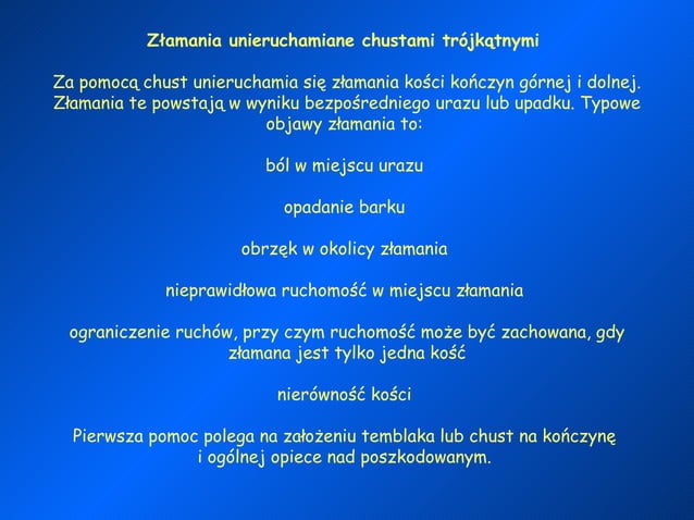 Udzielanie Pierwszej Pomocy Prezentacja1 | PPT | First Aid | Injuries