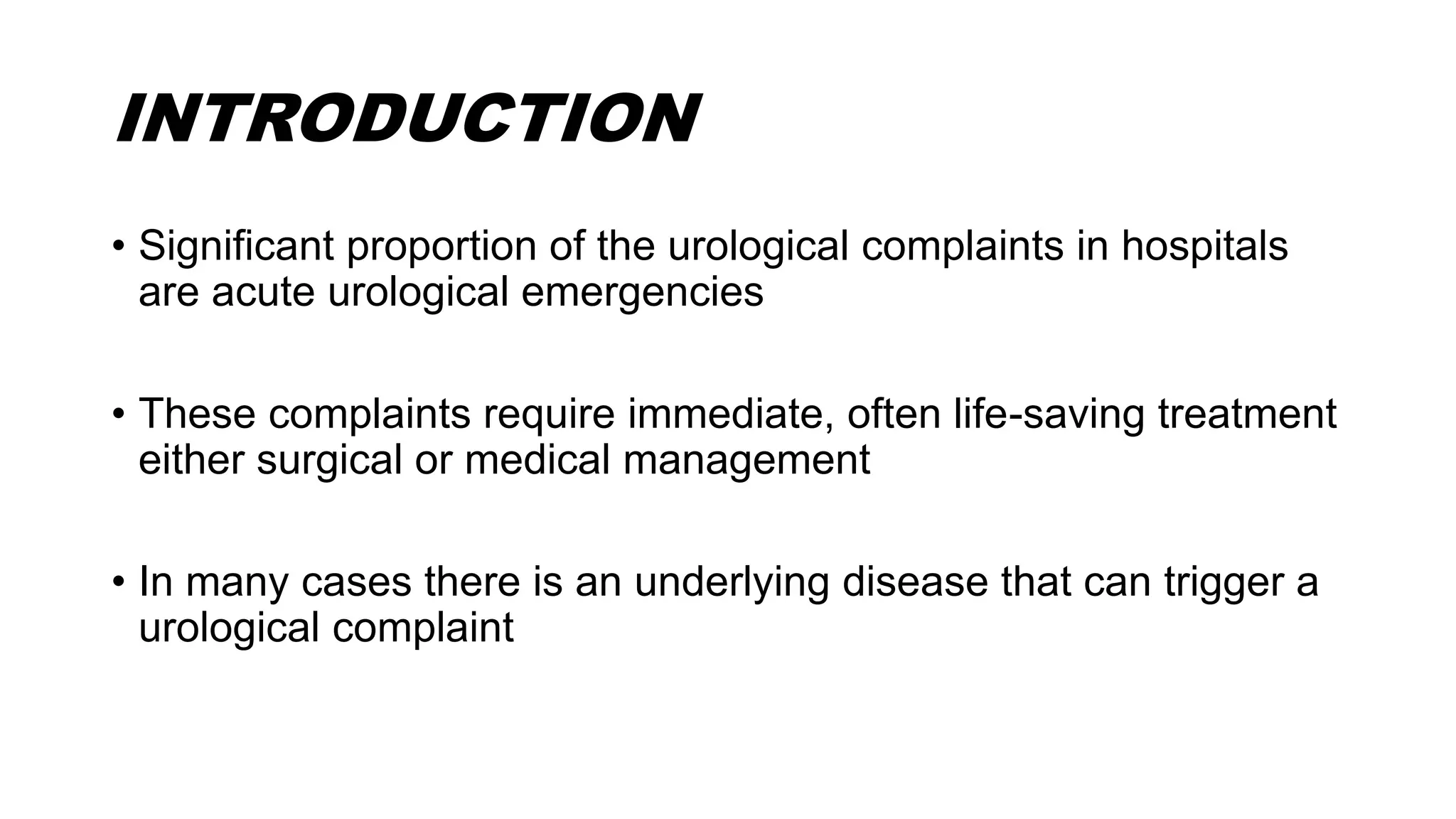 Urological Emergencies | PPTX