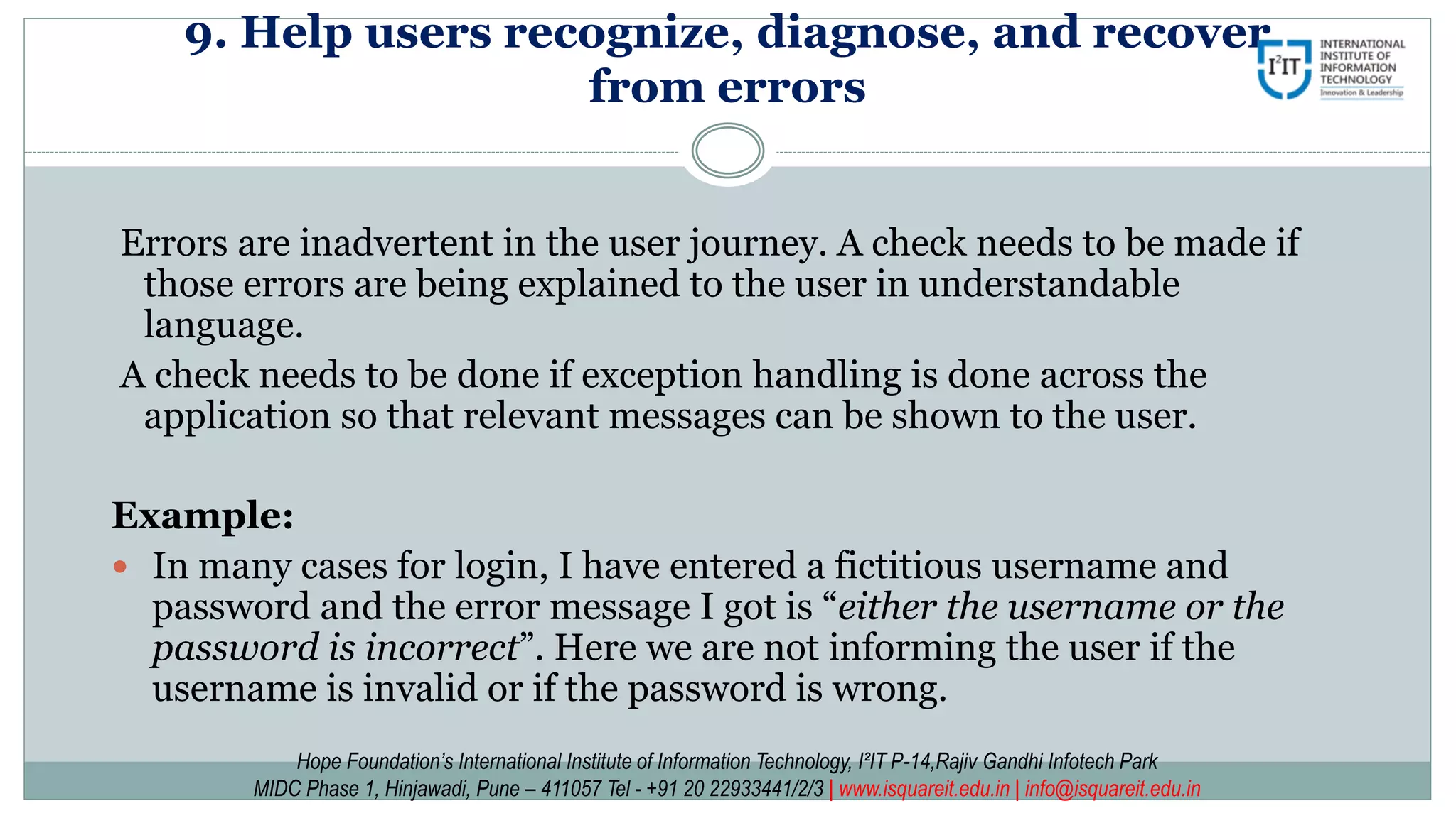 Usability Heuristics - Principles & Examples | PPT Usability Heuristics - Principles & Examples | PPT