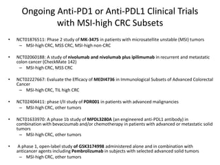 Immunotherapy for Colorectal Cancer | PPTX