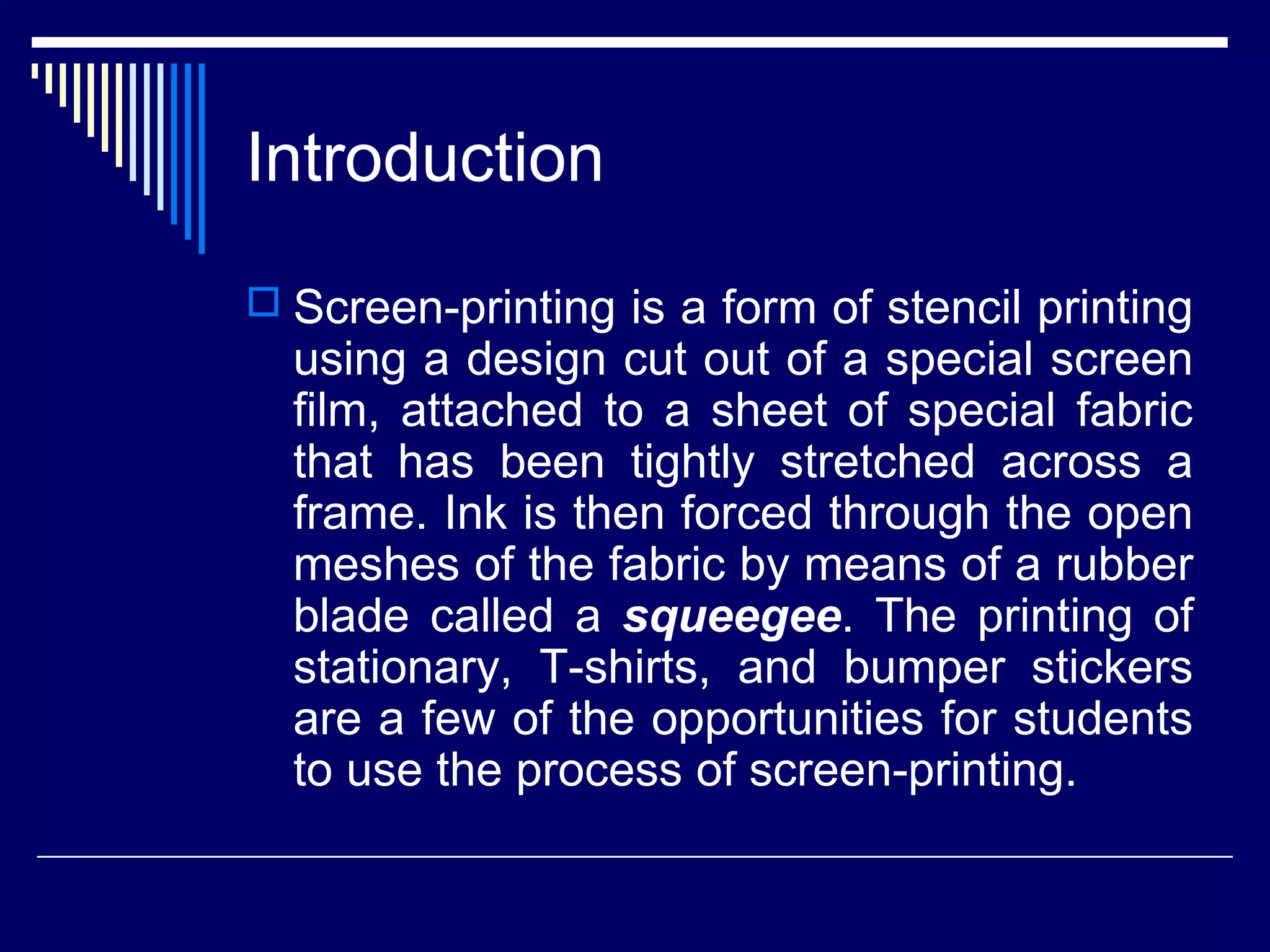 Screen printing | PPT