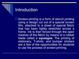 Screen printing | PPT