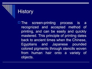 Screen printing | PPT