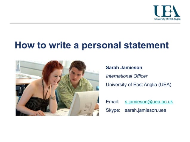 How to write a personal statement | PPT
