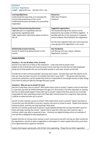 Uea Streetlaw Scheme Of Work Primary KS2 | PDF