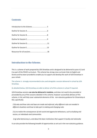 Uea Streetlaw Scheme Of Work Primary KS2 | PDF