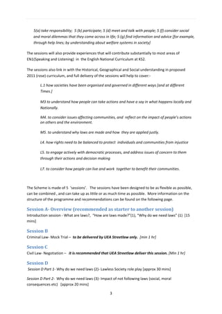 Uea Streetlaw Scheme Of Work Primary KS2 | PDF