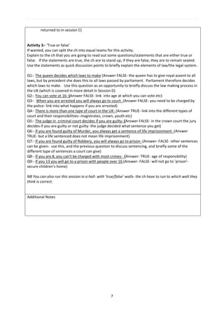 Uea Streetlaw Scheme Of Work Primary KS2 | PDF