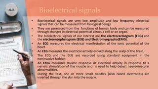 Medical Instrumentation- Biosignals, ECG | PPT