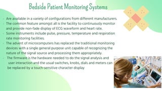 Medical instrumentation- patient monitoring systems | PPTX