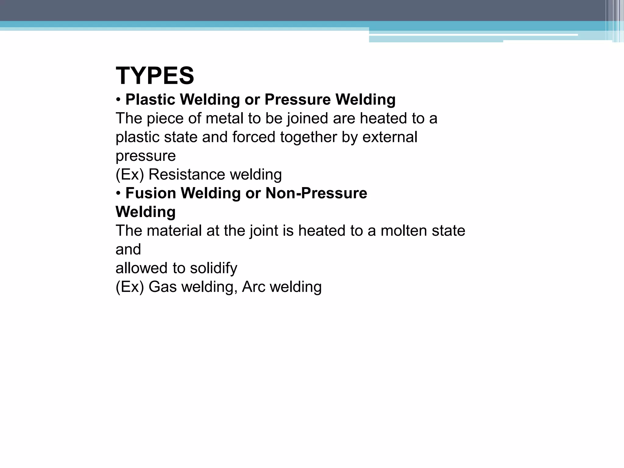 TYPES OF WELDING | PPTX