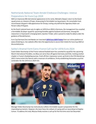 UEFA Euro 2024 Dutch Football Talented Players Set to Shine Ahead of ...