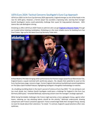 UEFA Euro 2024 Tactical Concerns Southgate's Euro Cup Approach.pdf