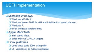 Unified Extensible Firmware Interface (UEFI) | PPTX