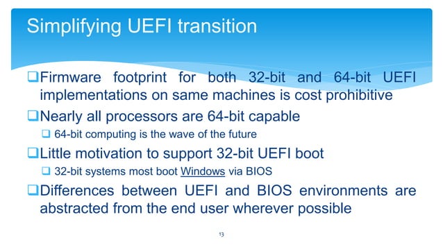 Unified Extensible Firmware Interface (UEFI) | PPT