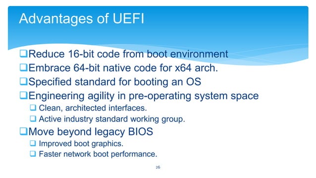 Unified Extensible Firmware Interface (UEFI) | PPT