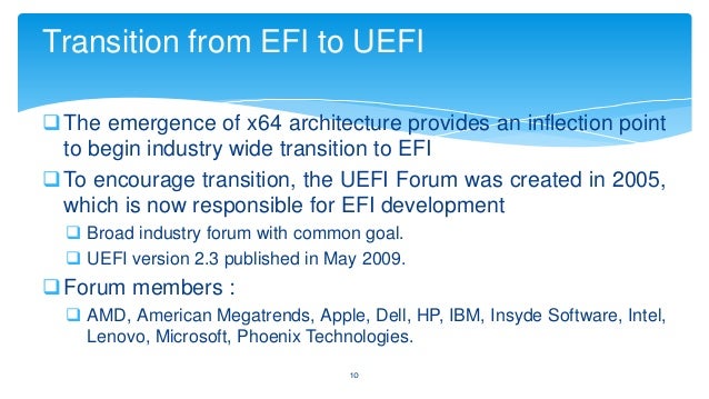 Unified Extensible Firmware Interface (UEFI)