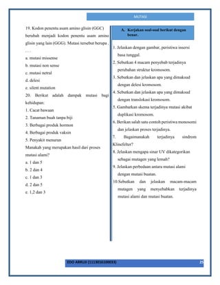 buku materi tentang mutasi | PDF