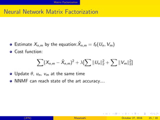 Bayesian Dark Knowledge and Matrix Factorization | PPT