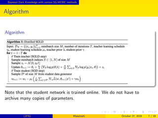 Bayesian Dark Knowledge and Matrix Factorization | PPT