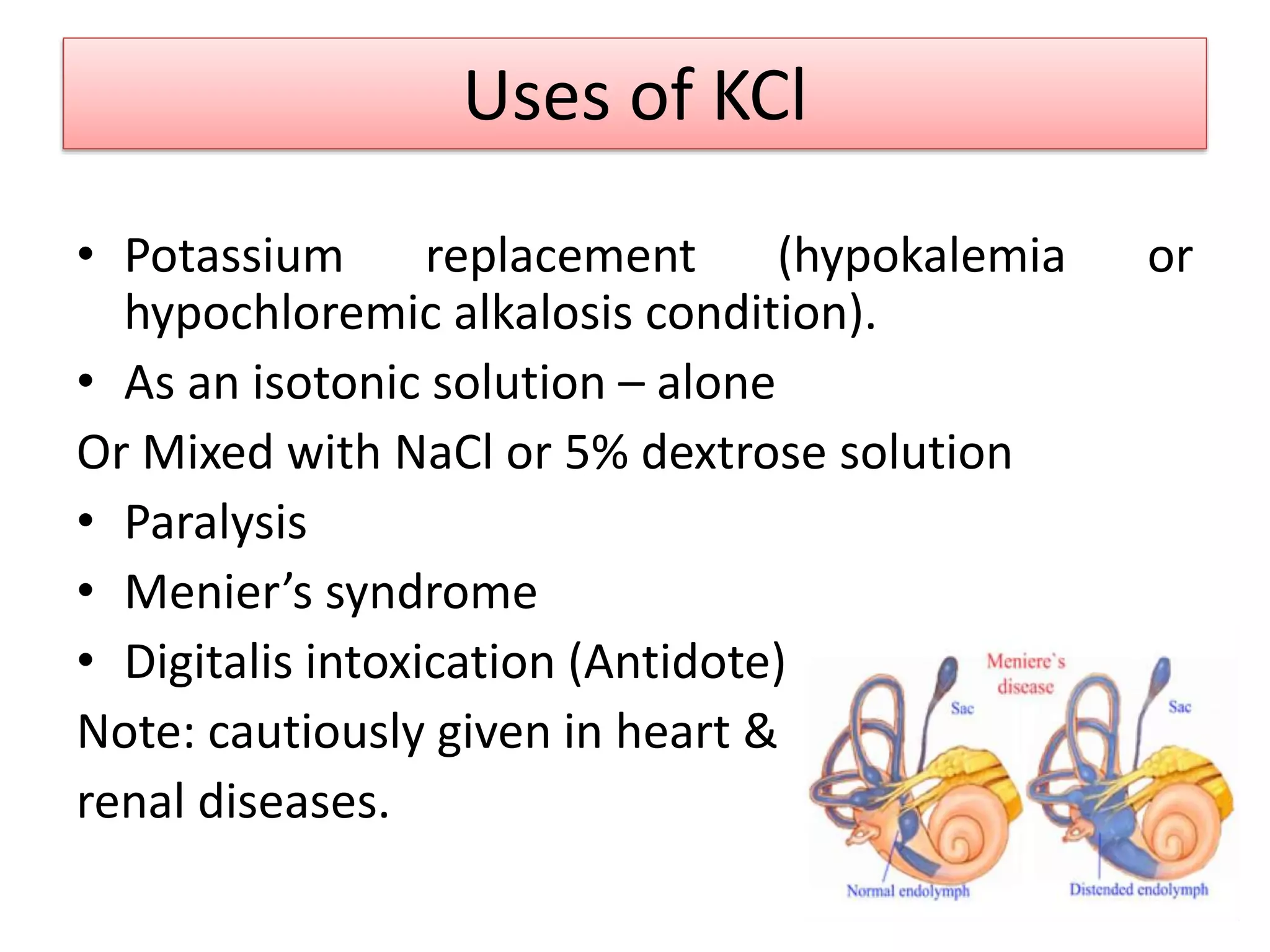 Electrolytes used in replacement therapy | PDF