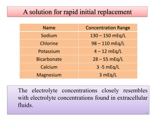 Electrolytes used in replacement therapy | PDF