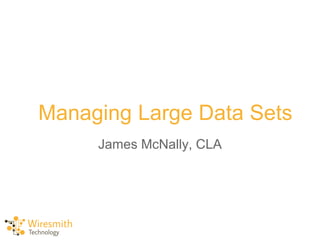 Managing Large Datasets in LabVIEW | PPTX