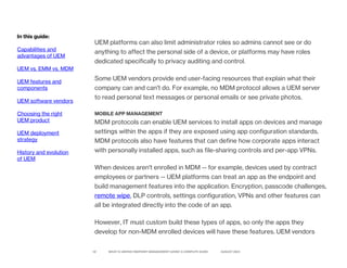 UNIFIED ENDPOINT MANAGEMENT,MOBILE DEVICE MANAGEMENT,ENTERPRISE ...
