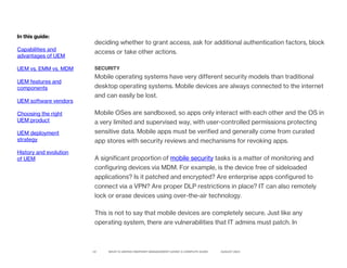 UNIFIED ENDPOINT MANAGEMENT,MOBILE DEVICE MANAGEMENT,ENTERPRISE ...