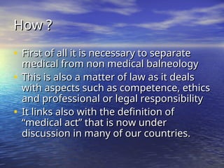 Balneology in India description and titles | PPT
