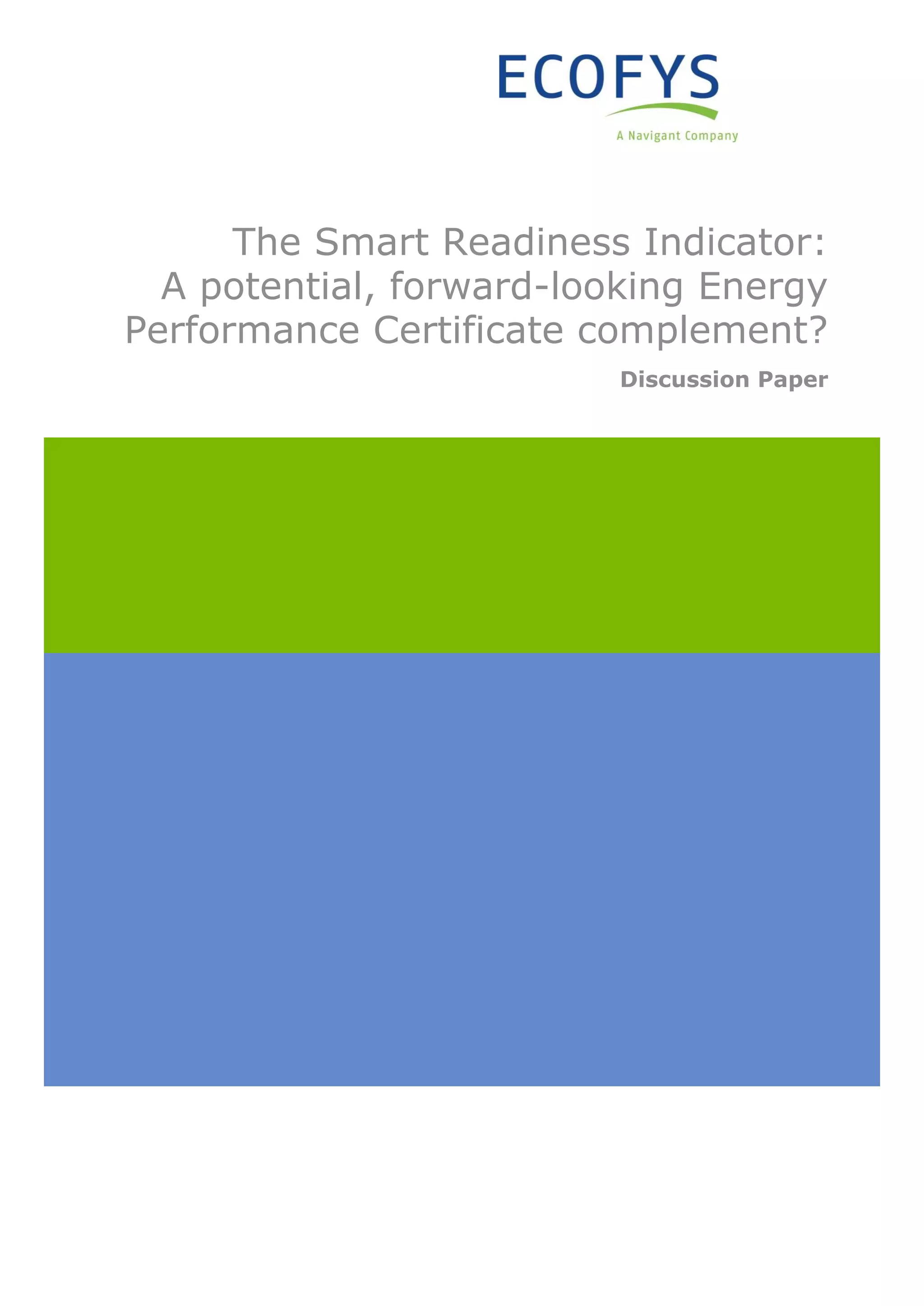 The Smart Readiness Indicator: A potential, forward-looking EPC ...