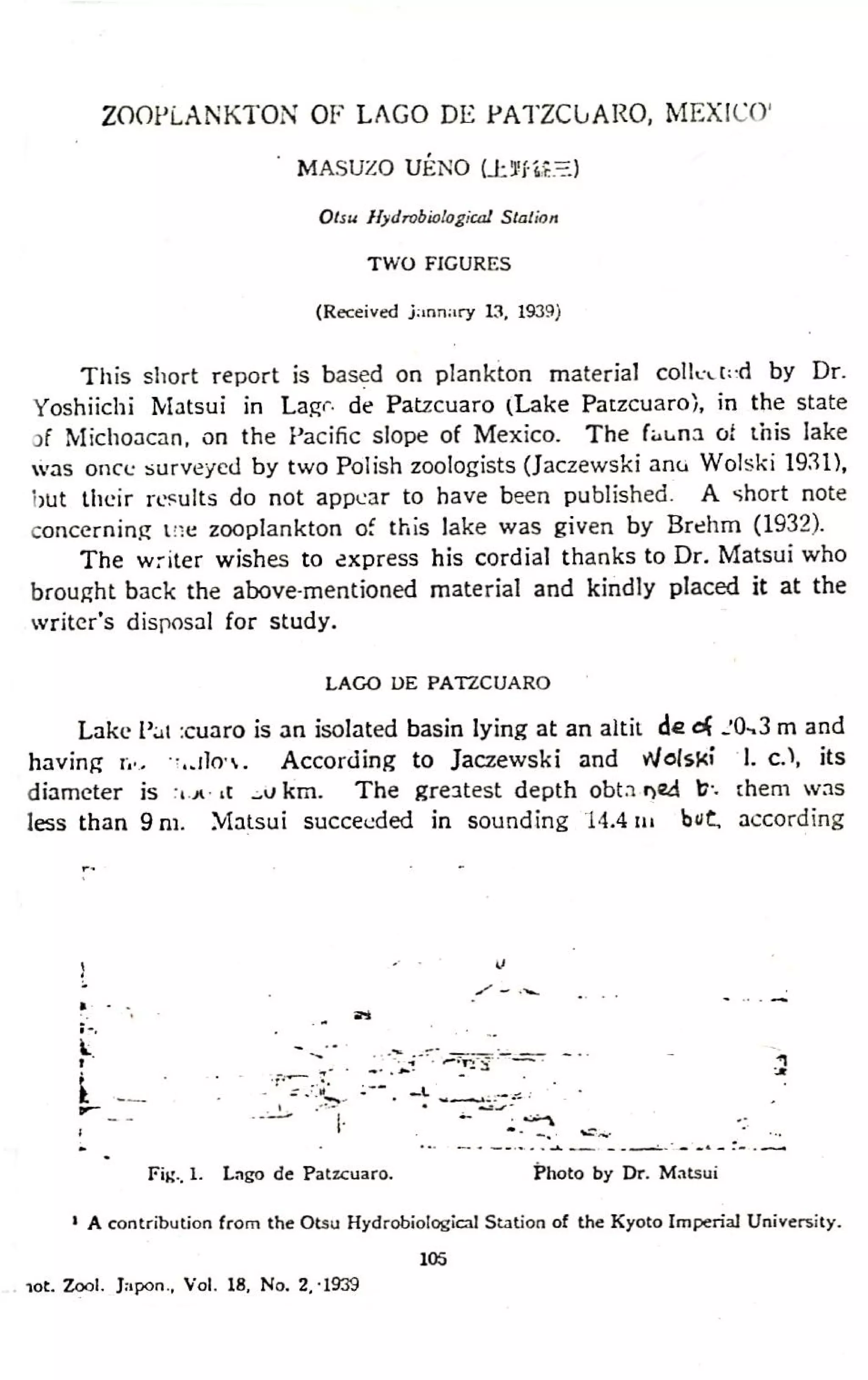 Ueno zooplankton of lago de patzcuaro mexico | PDF