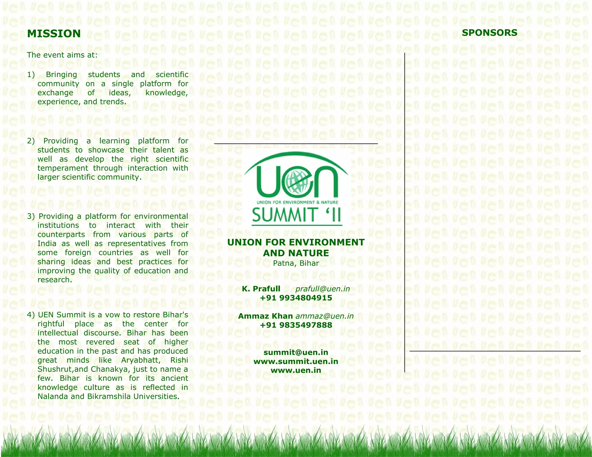 UEN Summit '11 Brochure | PDF