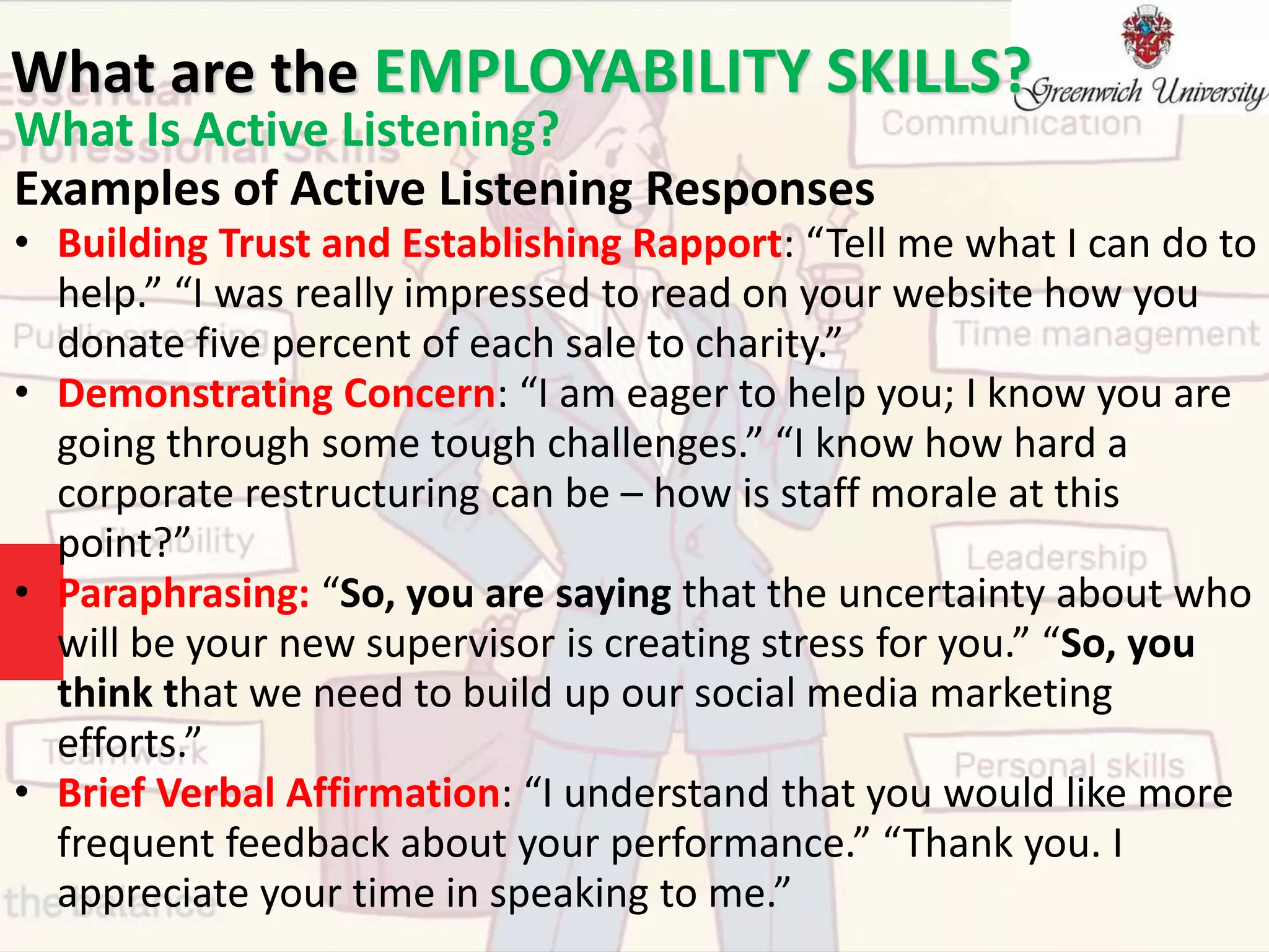 ABE LEVEL 4 FOUNDATION EMPLOYABILITY & SELF DEVELOPMENT Uesd session 07 ...