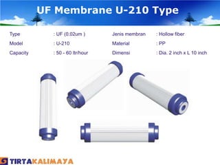 Membran Ultrafiltrasi (UF) | PPTX