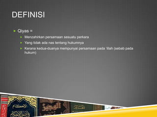 Usul Fiqh 1 - Topik 9: Qiyas | PPT