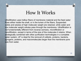 Ultra filtration and reverse osmosis | PPTX