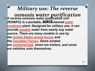 Ultra filtration and reverse osmosis | PPTX