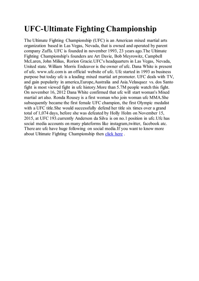 Ufc | DOCX | Social Networking | Internet