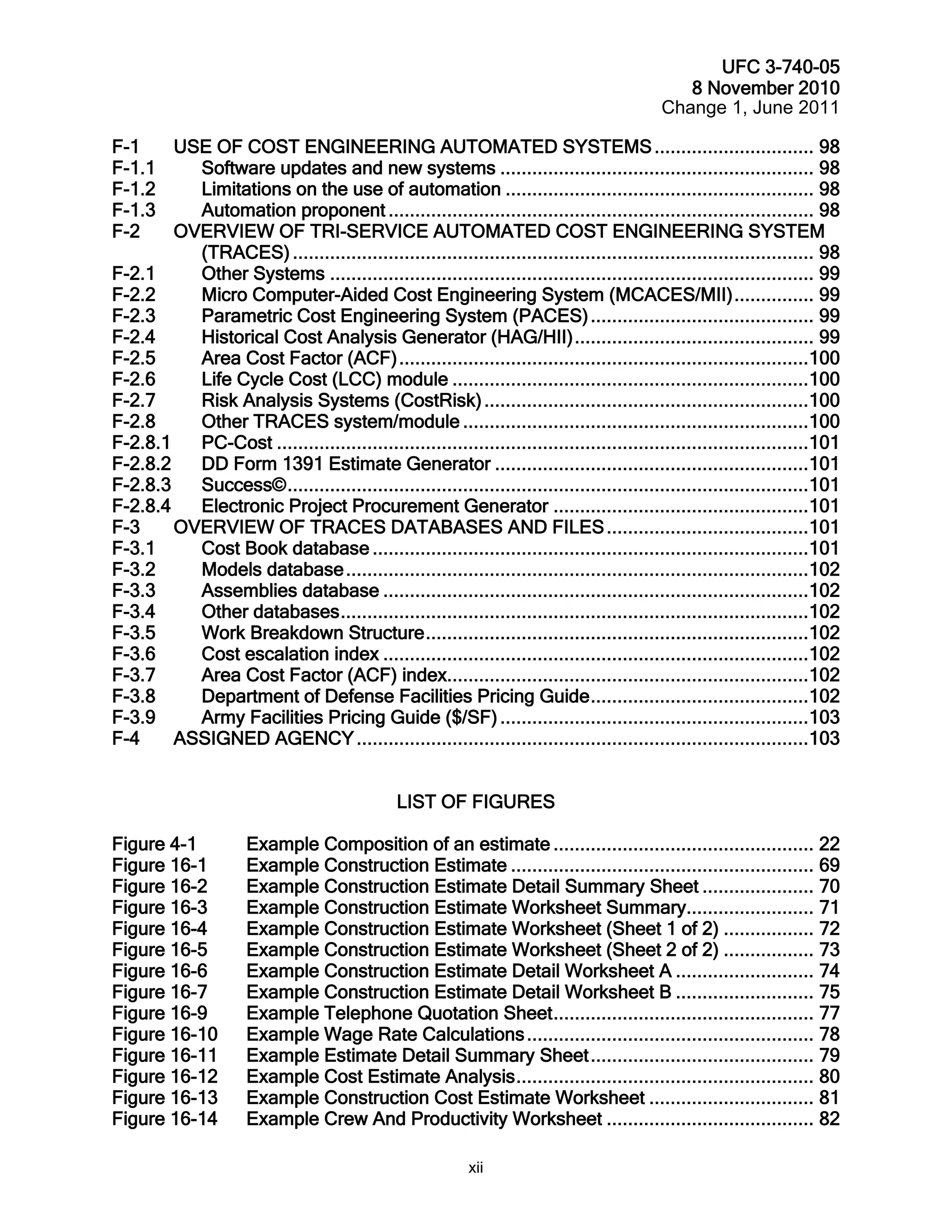Ufc 3 740-05 handbook construction cost estimating, with change 1 | PDF