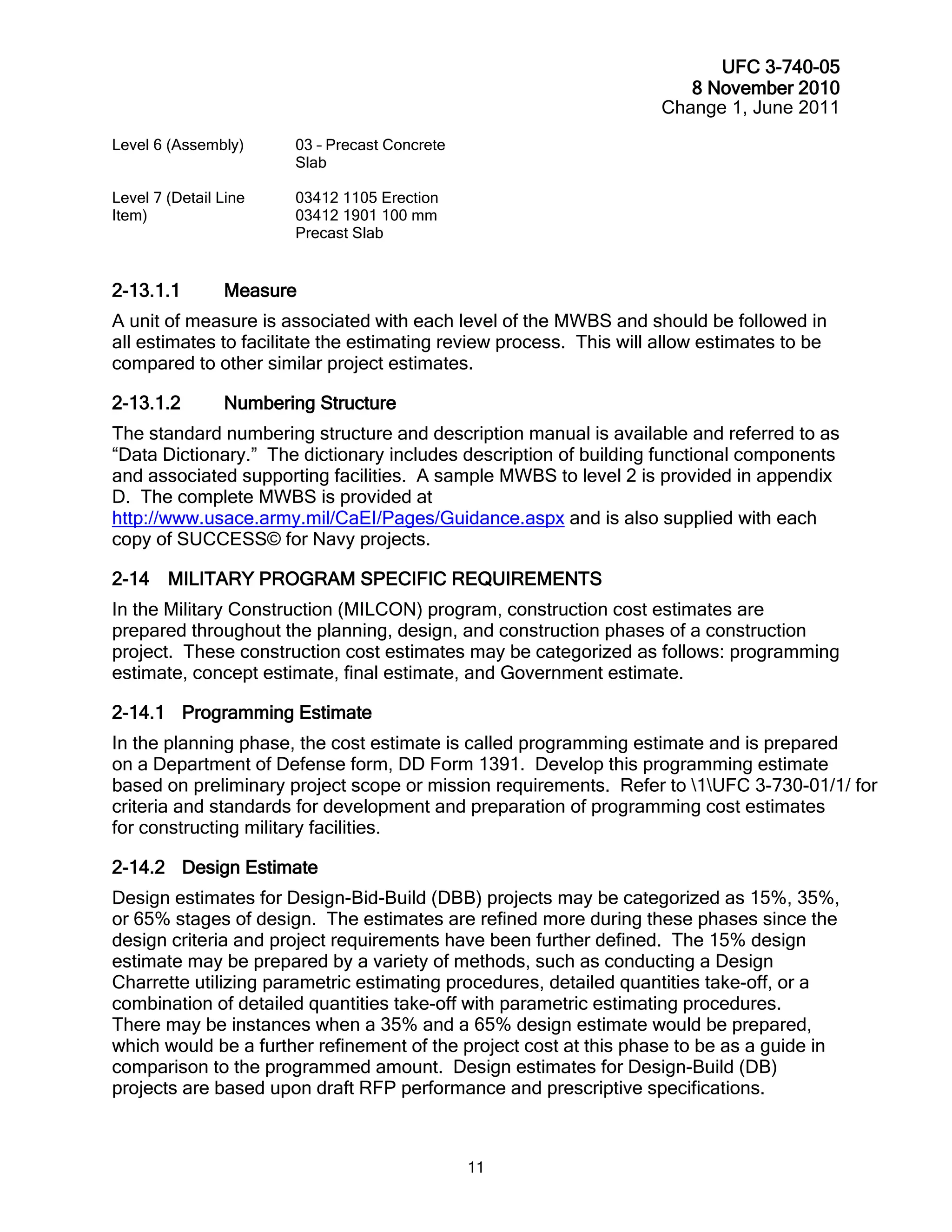 Ufc 3 740-05 handbook construction cost estimating, with change 1 | PDF