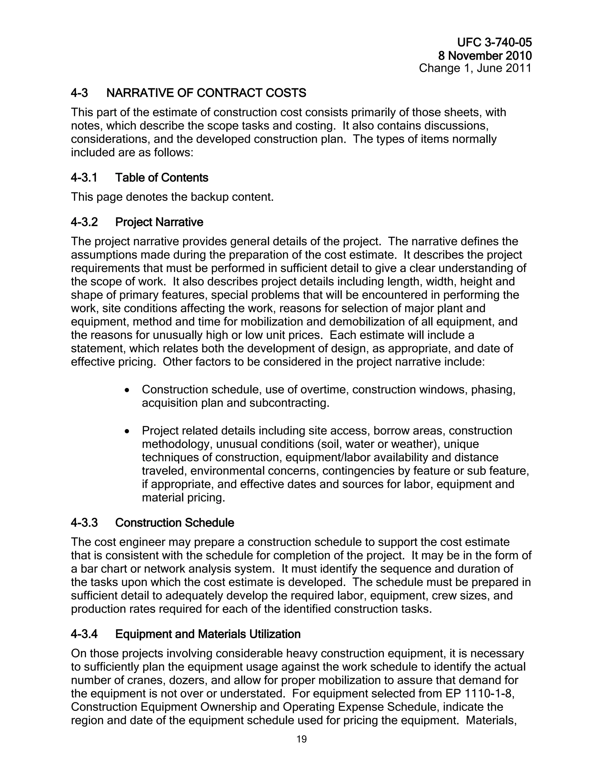 Ufc 3 740-05 handbook construction cost estimating, with change 1 | PDF