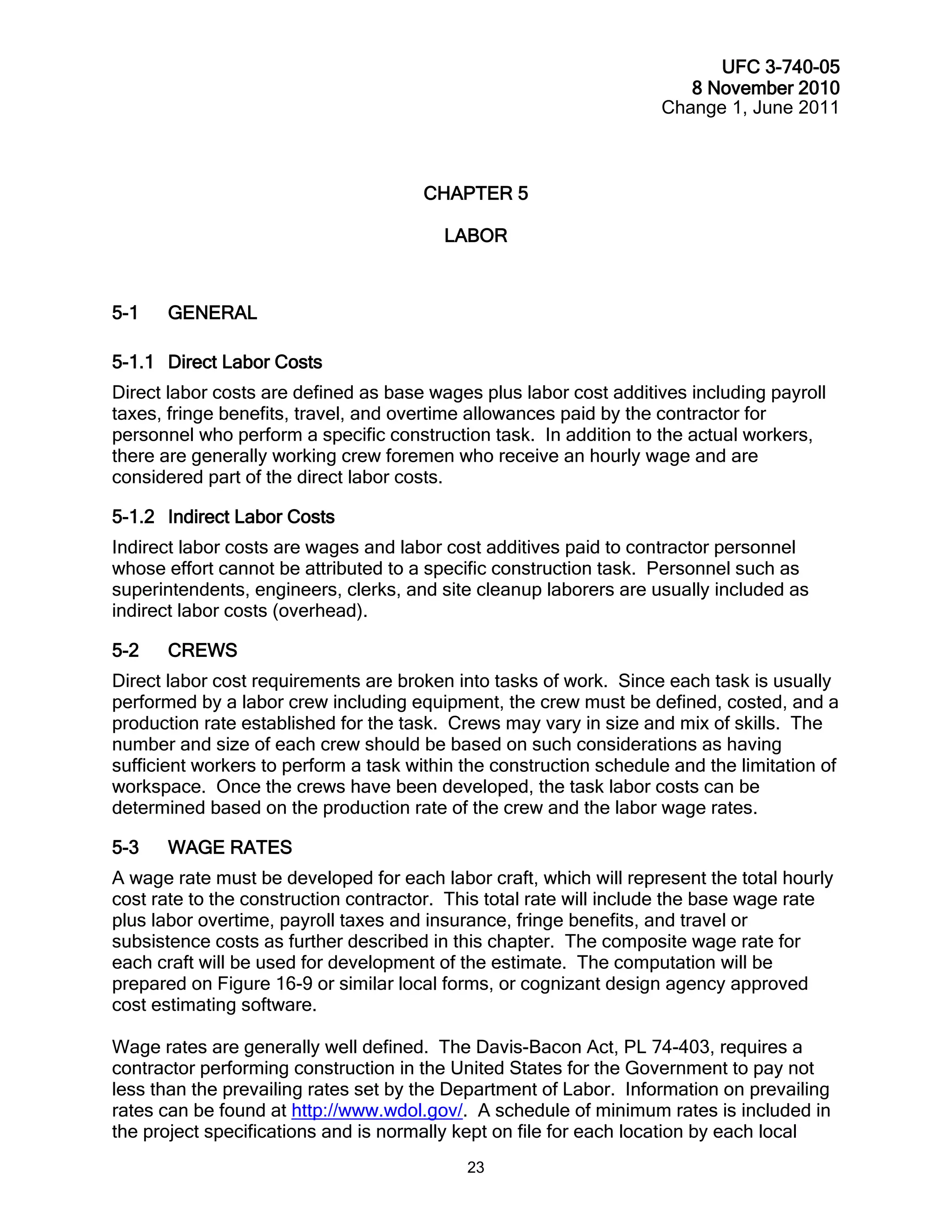 Ufc 3 740-05 handbook construction cost estimating, with change 1 | PDF